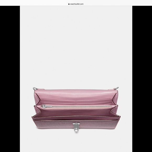 Coach | Bags | Coach Pink Crystal Bow Turnlock Chain Shoulder Crossbody ...